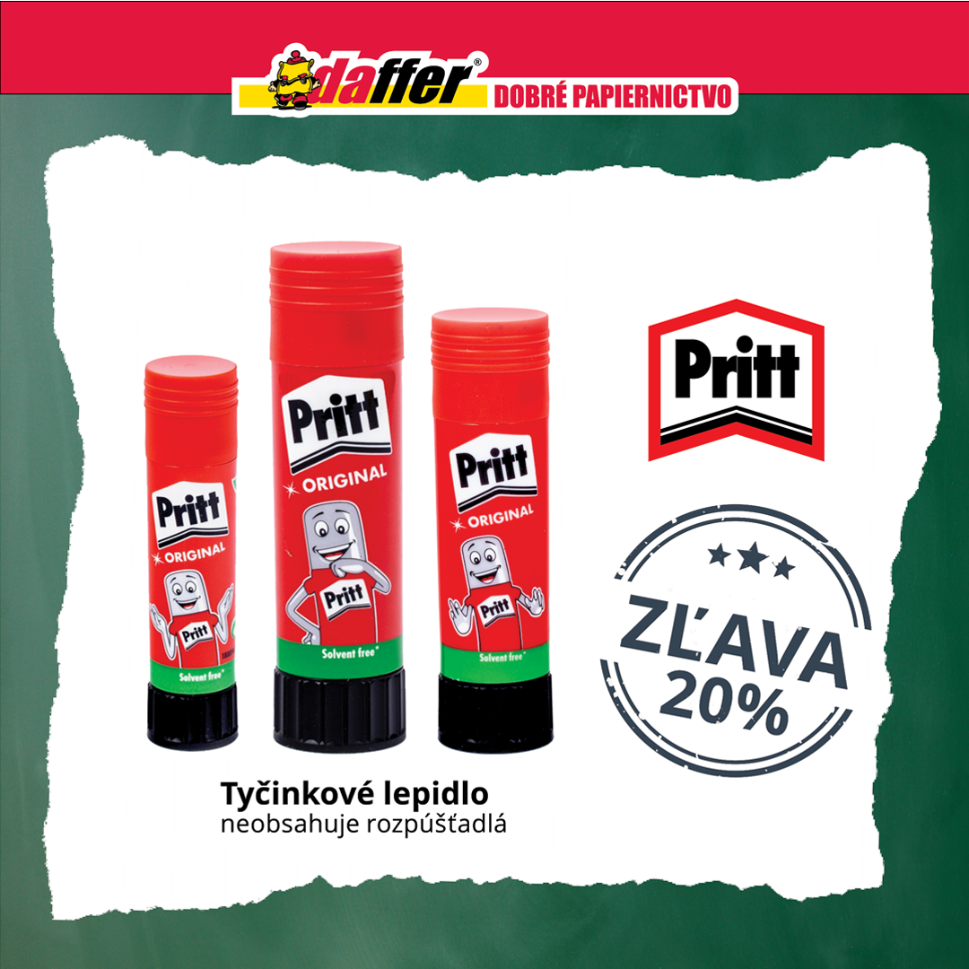 Daffer.sk - Tyčinkové lepidlo Pritt 20g